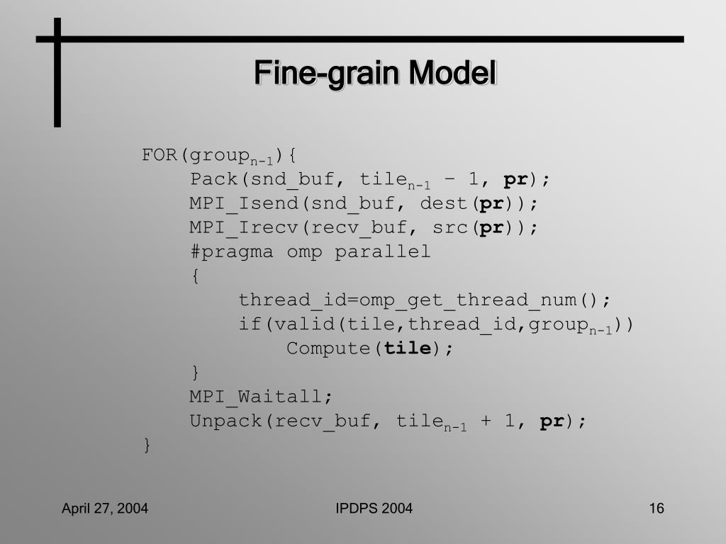 Ppt Performance Comparison Of Pure Mpi Vs Hybrid Mpi Openmp Parallelization Models On Smp