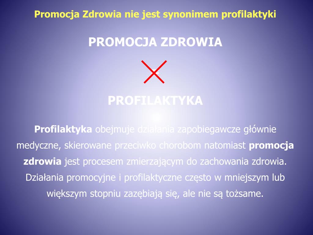 PPT - Zdrowie, promocja i profilaktyka zdrowia. PowerPoint Presentation ...