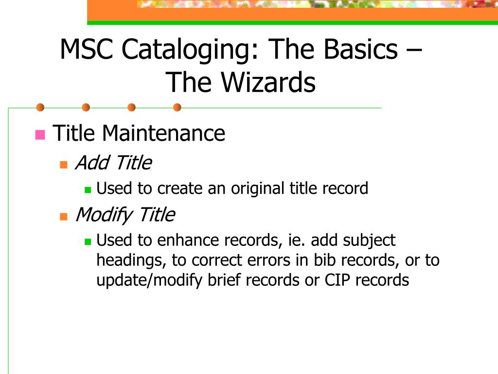 PPT - Sirsi Workflows Cataloging Module for the Java Client PowerPoint ...