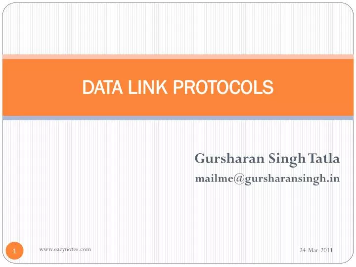 PPT - DATA LINK PROTOCOLS PowerPoint Presentation, free download - ID:4888849