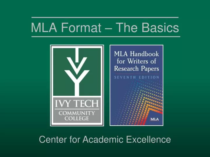 PPT - MLA Format – The Basics PowerPoint Presentation, free download ...