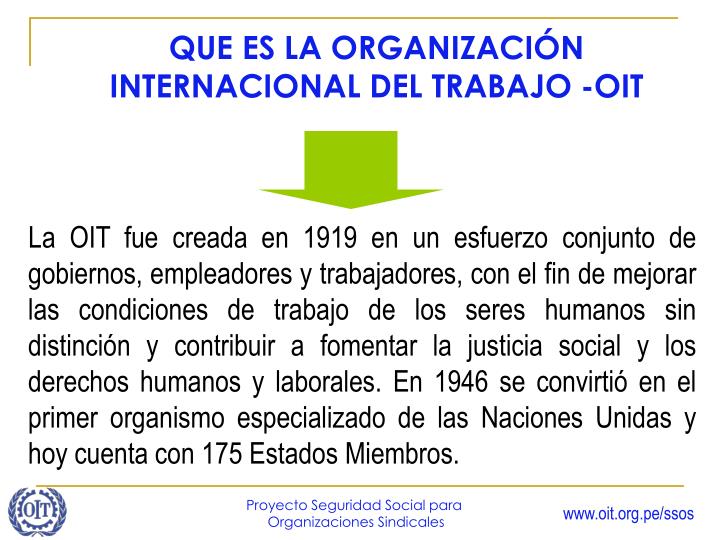 PPT - LA OIT Y LOS PRINCIPIOS Y DERECHOS FUNDAMENTALES EN EL TRABAJO ...