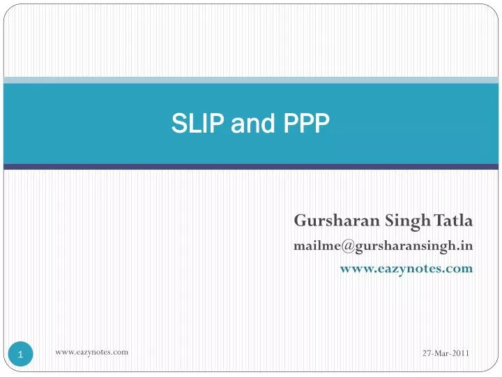 PPT - SLIP and PPP PowerPoint Presentation, free download - ID:4890732