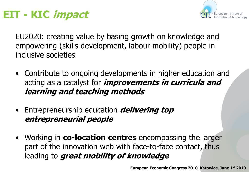 PPT - New Ways to Deliver Innovation in Europe - the EIT and KICs ...