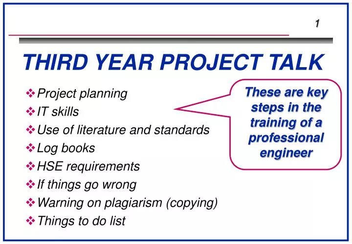 PPT - THIRD YEAR PROJECT TALK PowerPoint Presentation, free download ...