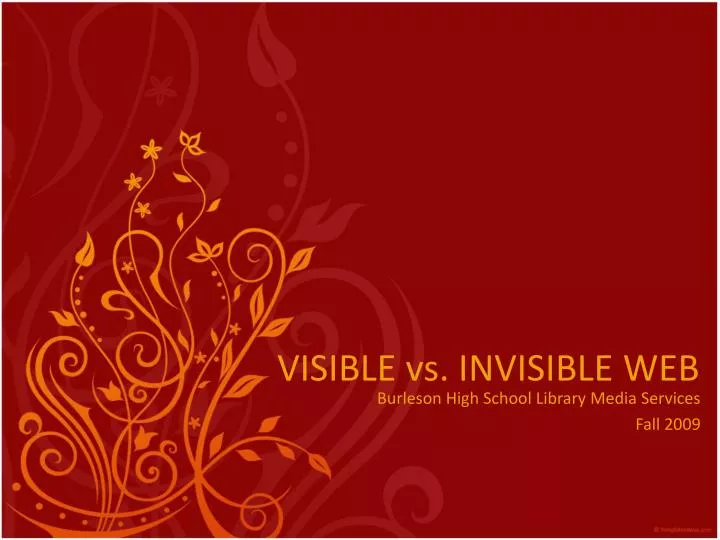 PPT - VISIBLE vs. INVISIBLE WEB PowerPoint Presentation, free download ...