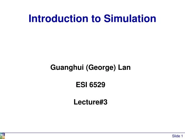 PPT - Introduction to Simulation PowerPoint Presentation, free download ...