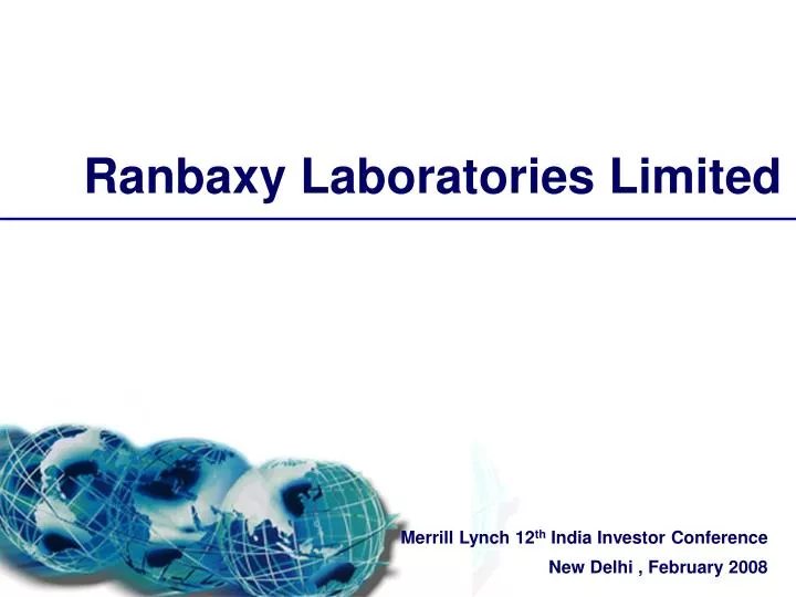 PPT - Ranbaxy Laboratories Limited PowerPoint Presentation, free ...