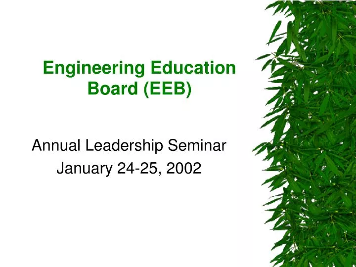 PPT - Engineering Education Board (EEB) PowerPoint Presentation, free ...