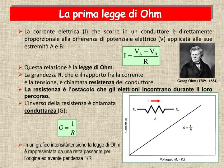 PPT - Le leggi di Ohm PowerPoint Presentation - ID:4896099