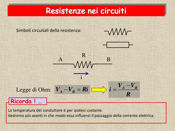 PPT - Le leggi di Ohm PowerPoint Presentation - ID:4896099