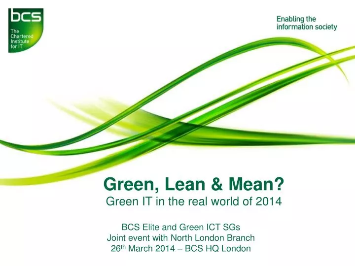 PPT - Green, Lean & Mean? PowerPoint Presentation, free download - ID ...