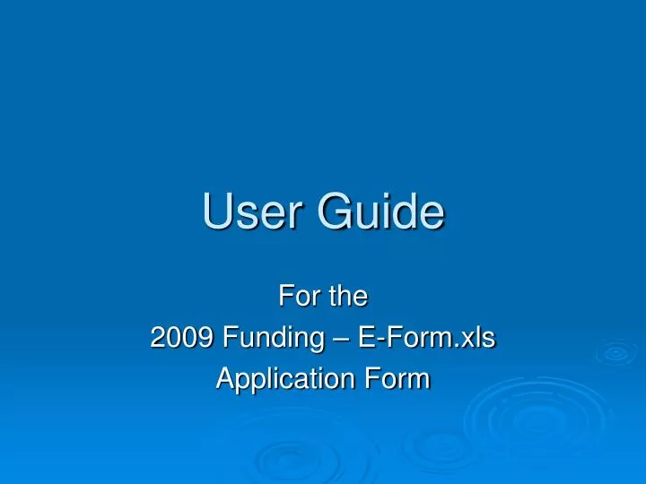 PPT - User Guide PowerPoint Presentation, free download - ID:4898223