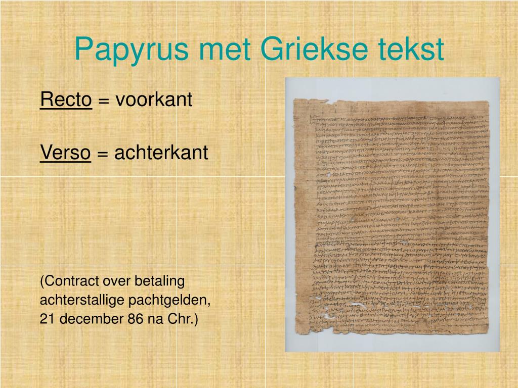 PPT - Antieke bronnen en materi ë le cultuur van de Grieks-Romeinse ...