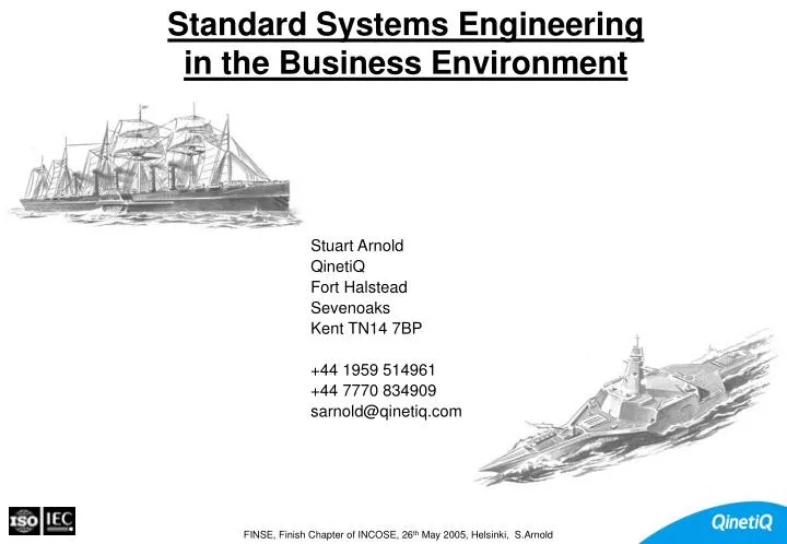 PPT - Standard Systems Engineering in the Business Environment ...