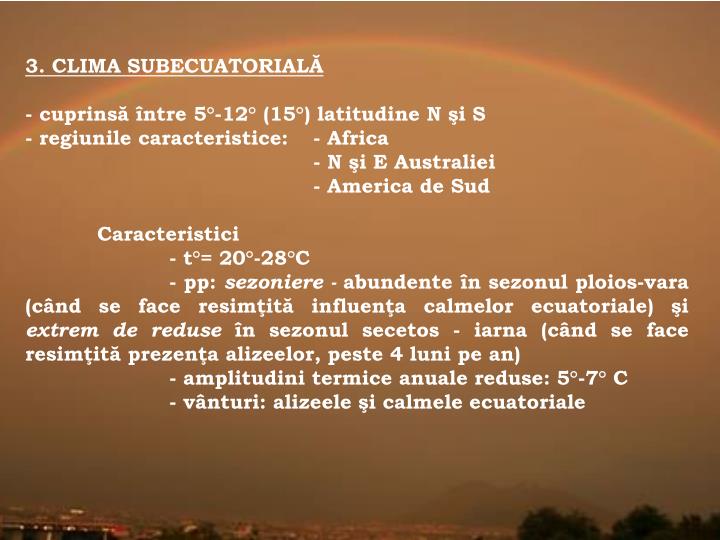 PPT - CIMATELE TERREI (TIPURILE DE CLIMĂ) PowerPoint Presentation - ID ...