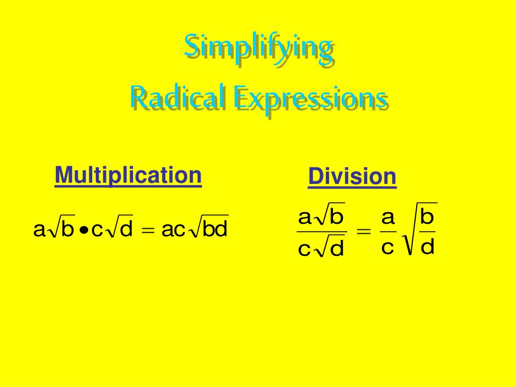 PPT - Simplifying Radical Expressions PowerPoint Presentation, free ... PPT - Simplifying Radical Expressions PowerPoint Presentation, free ...