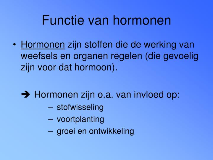 PPT - Het hormoonstelsel PowerPoint Presentation - ID:4910177