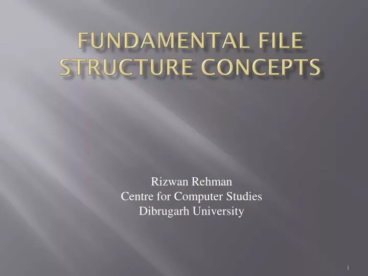 PPT - Fundamental File Structure Concepts PowerPoint Presentation, free ...