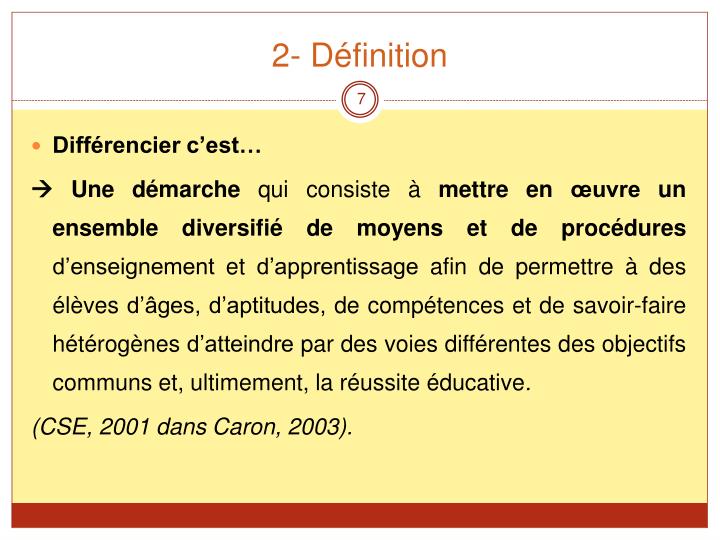 PPT - La différenciation pédagogique comment faire? PowerPoint ...