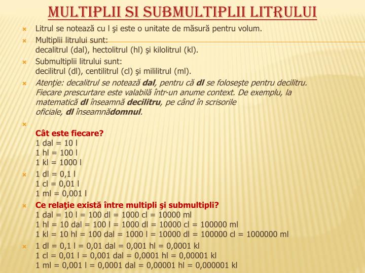 PPT - Unitati de masura PowerPoint Presentation - ID:4913666