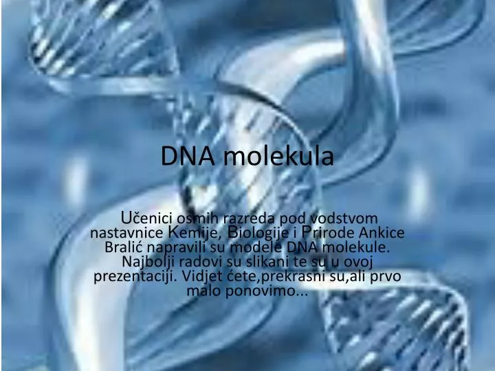 PPT - DNA molekula PowerPoint Presentation, free download - ID:4913770