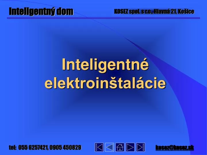 PPT - Inteligentné elektroinštalácie PowerPoint Presentation, free download - ID:4914678