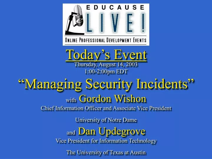 PPT - Today’s Event PowerPoint Presentation, free download - ID:4915058