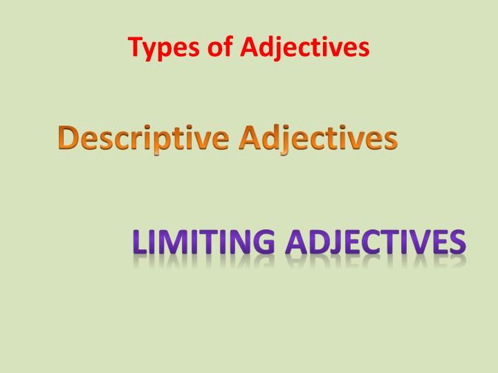 What is descriptive adjective - nawville