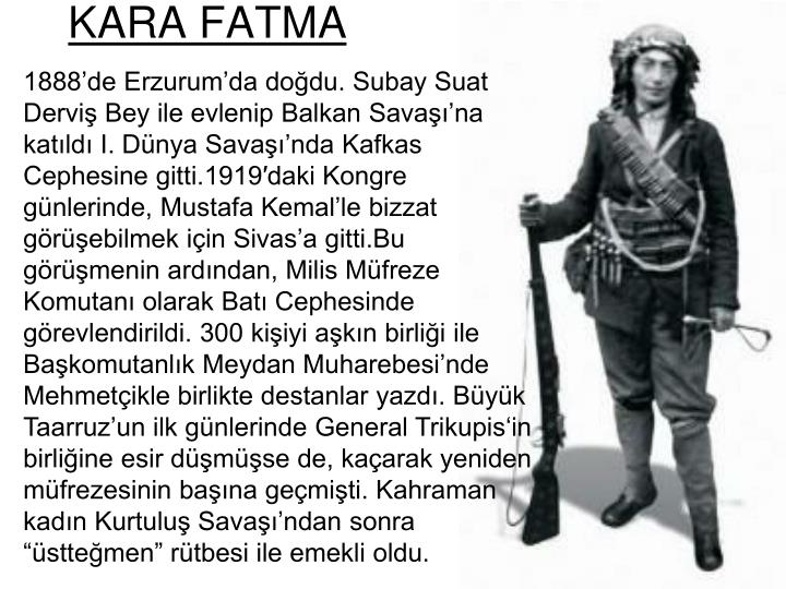 PPT - TARSUSLU KARA FATMA PowerPoint Presentation - ID:4916396