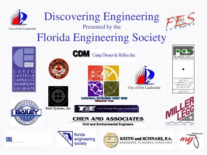 PPT - Discovering Engineering Presented by the Florida Engineering ...