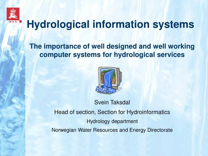 PPT - Hydrological information systems PowerPoint Presentation, free ...