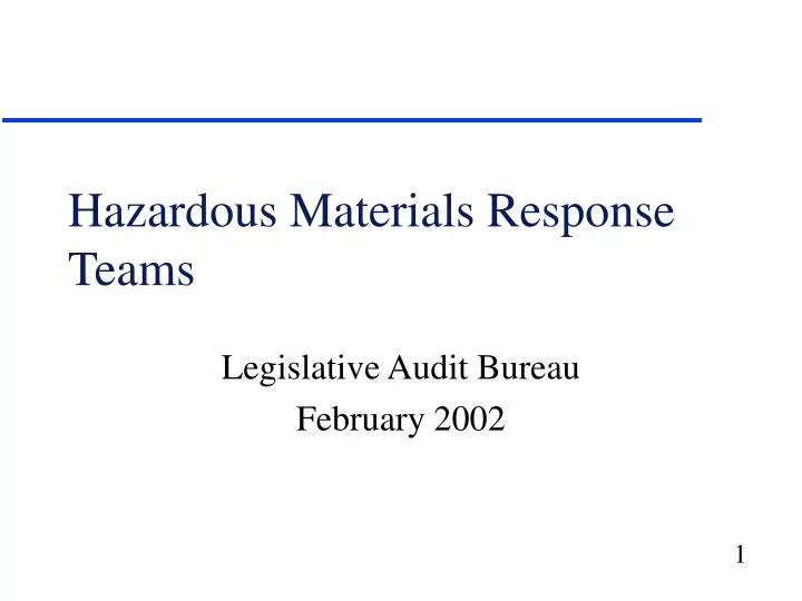 PPT - Hazardous Materials Response Teams PowerPoint Presentation, free ...