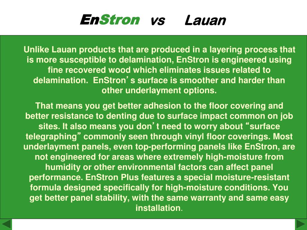 PPT - En Stron Engineered Wood Underlayments just got a little ...