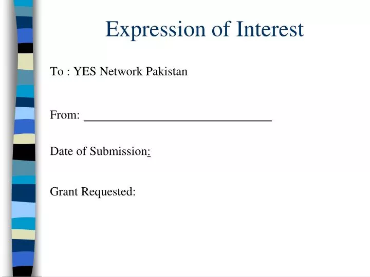 PPT - Expression of Interest PowerPoint Presentation, free download ...