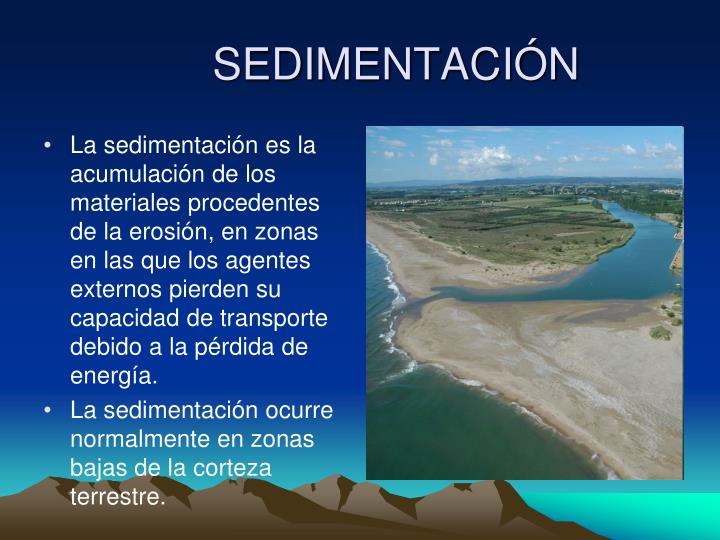PPT - CICLO DEL H 2 O: EROSIÓN, TRANSPORTE Y SEDIMENTACIÓN PowerPoint ...