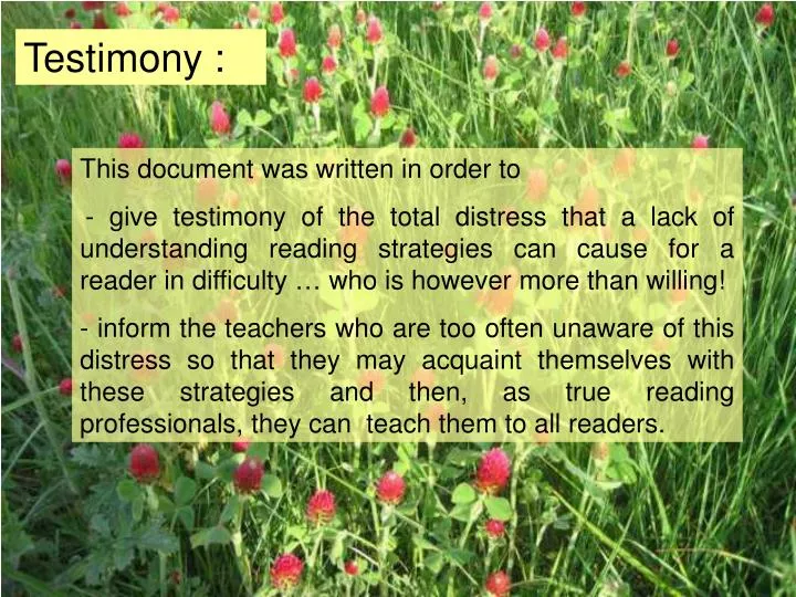 PPT - Testimony : PowerPoint Presentation, free download - ID:4919969