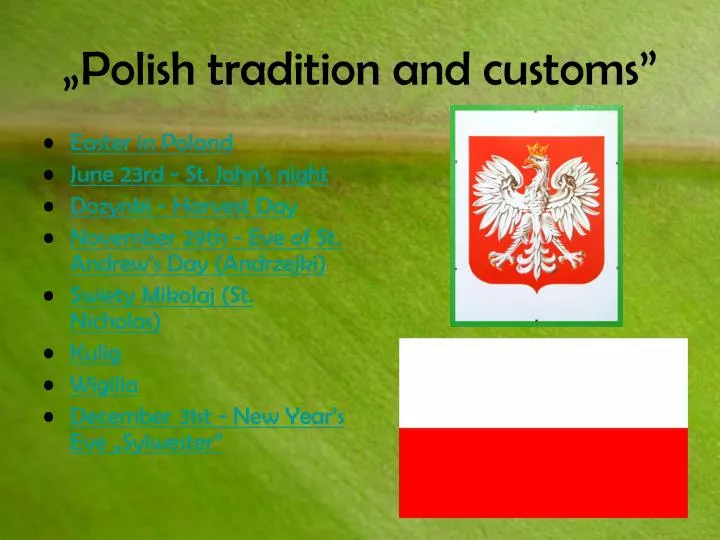 PPT - „Polish tradition and customs” PowerPoint Presentation, free ...