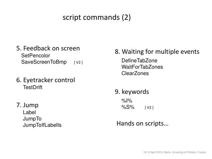 PPT - script commands (2) PowerPoint Presentation, free download - ID ... PPT - script commands (2) PowerPoint Presentation, free download - ID ...
