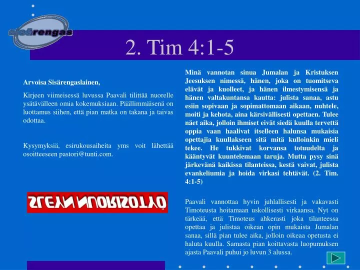 PPT - 2. Tim 4:1-5 PowerPoint Presentation, free download - ID:4922761