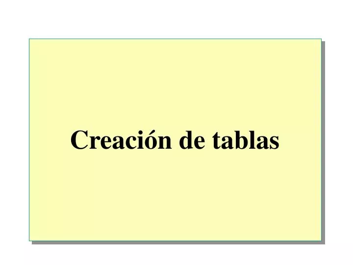 PPT - Creación de tablas PowerPoint Presentation, free download - ID ...