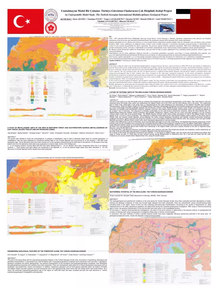 PPT - A STUDY OF TECTONIC UNITS OF THE AREA ALONG TURKISH-GEORGIAN ...