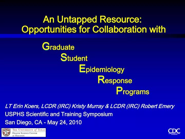 PPT - An Untapped Resource: Opportunities for Collaboration with ...