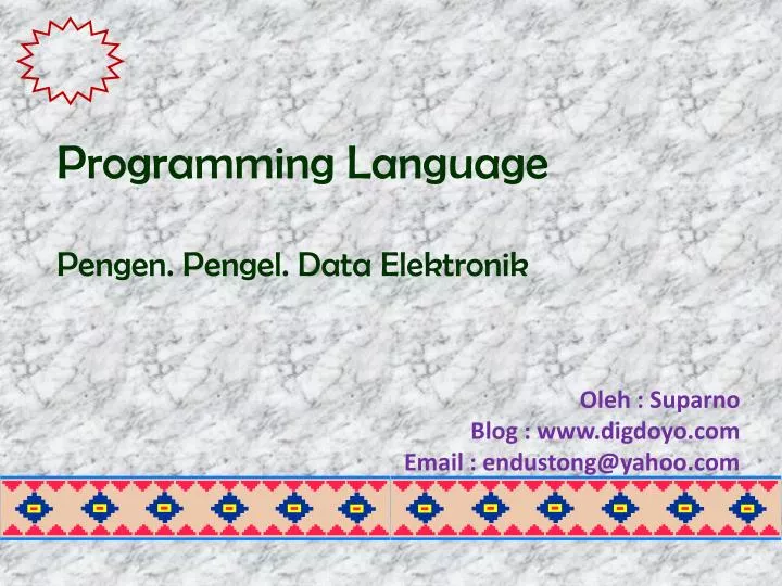 PPT - Programming Language PowerPoint Presentation, free download - ID ...