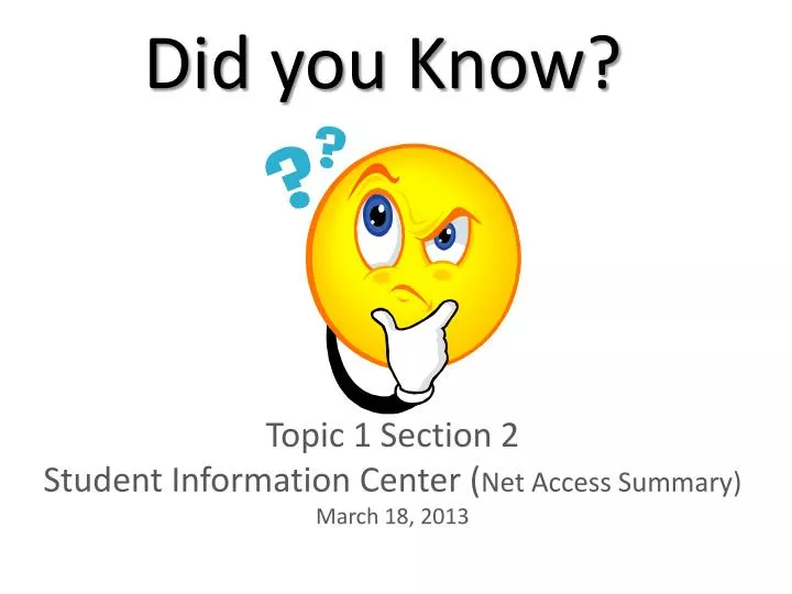 PPT - Did you Know? PowerPoint Presentation, free download - ID:4928206