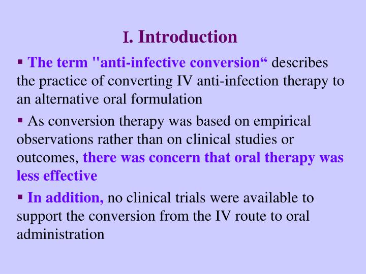 PPT - Intravenous-to-Oral Antibiotic Switch Therapy PowerPoint ...