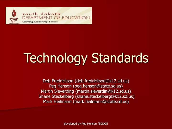 PPT - Technology Standards PowerPoint Presentation, free download - ID ...