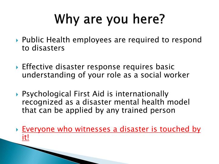 PPT - The Role of a Social Worker in a Disaster PowerPoint Presentation ...