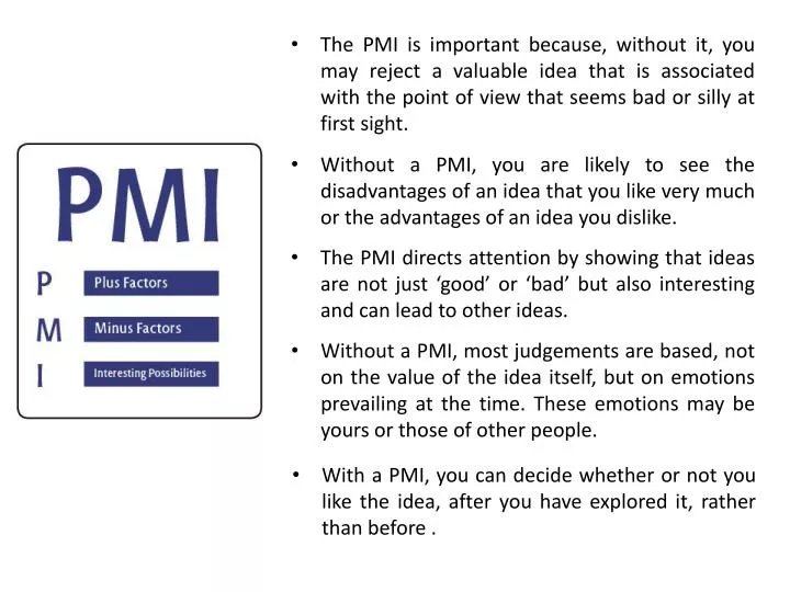PPT - PMI PowerPoint Presentation, free download - ID:4932861