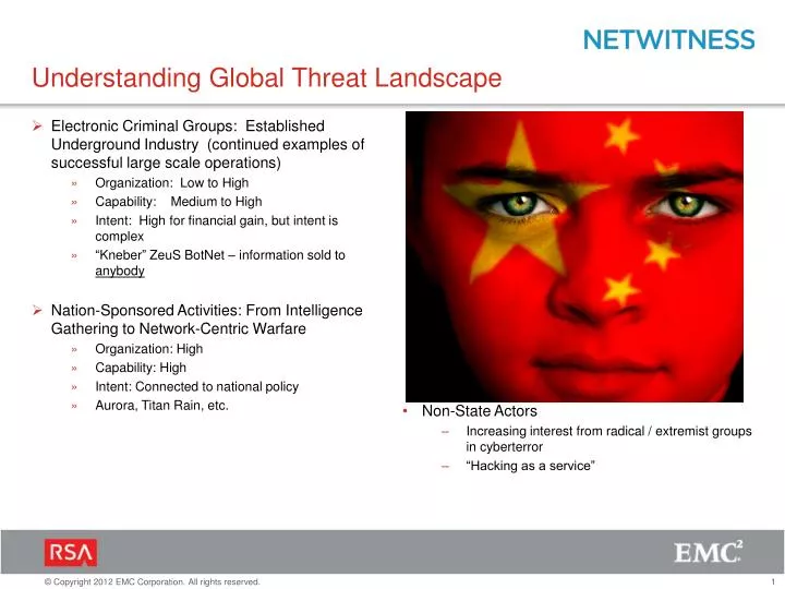 PPT - Understanding Global Threat Landscape PowerPoint Presentation ...